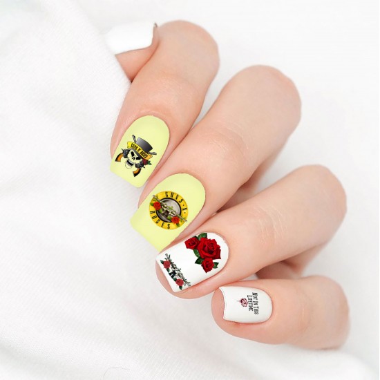 Guns n' Roses Nail Decals