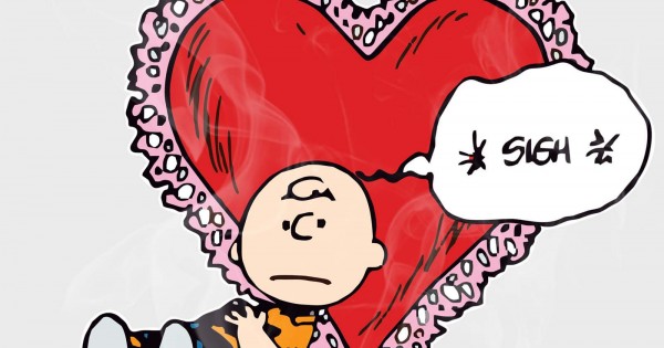 Peanuts Sigh Valentine's Day Vinyl Decal