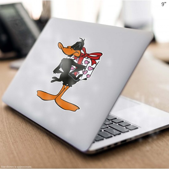 Looney Tunes Daffy Duck Heart Present Vinyl Decal