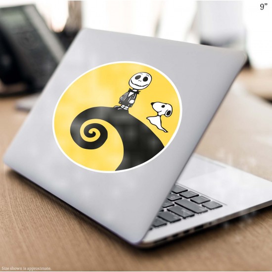 Peanuts the Nightmare before Christmas Snoopy & Charlie Brown Vinyl Decal