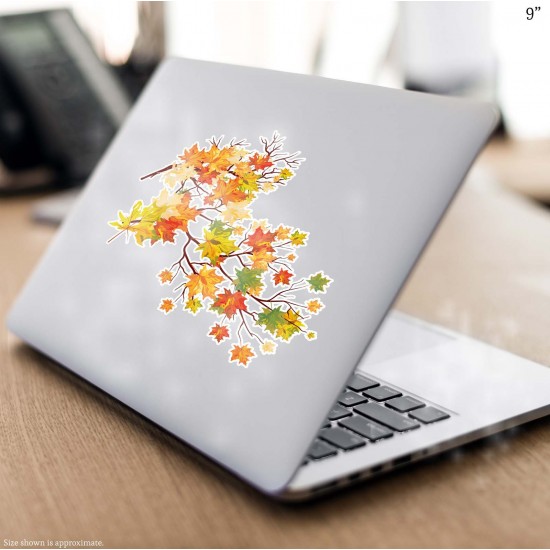 Autumn Leaves Tree Branch Vinyl Decal