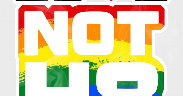 Love Not Hate Vinyl Iron-On Decal