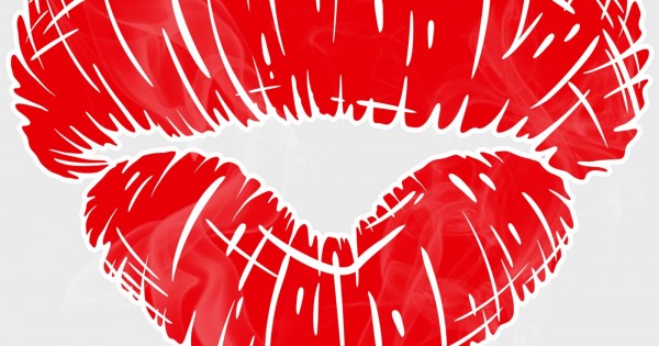 Lip Heart Vinyl Decal