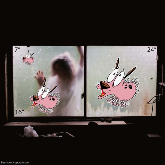 Courage the Cowardly Dog Oooooo Static Cling Decal
