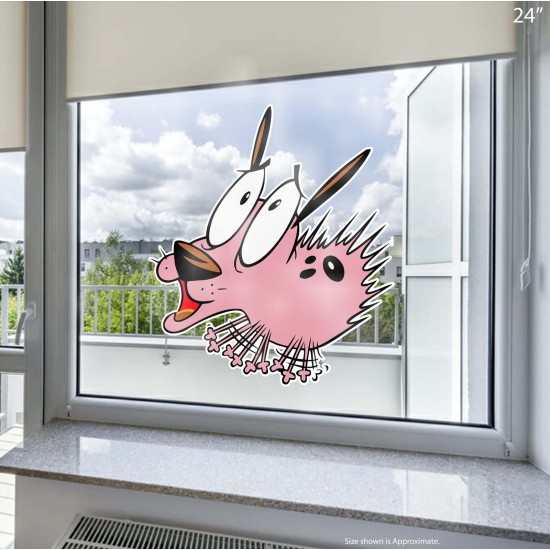 Courage the Cowardly Dog Oooooo Static Cling Decal