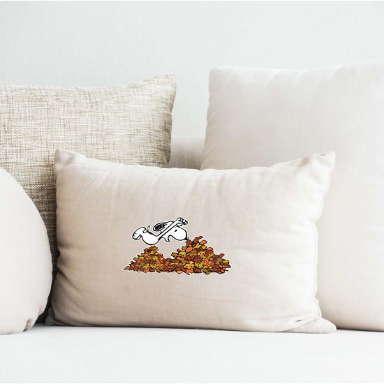 Comic Classics Snoopy Jumping in Leaf Pile Vinyl Iron-On Decal