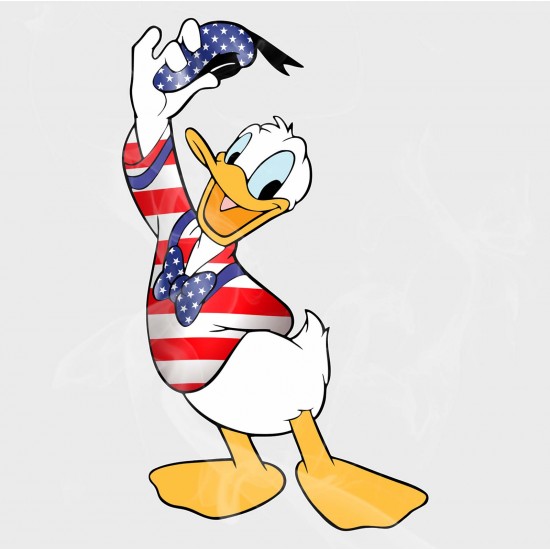 Patriotic Donald Duck Vinyl Decal