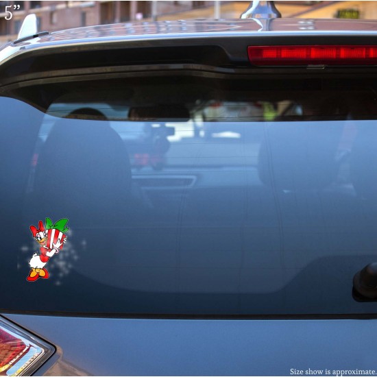 Daisy Duck Christmas Present Vinyl Decal
