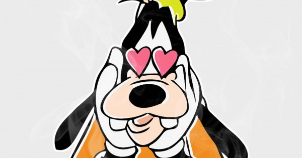 Goofy Heart Eyes Vinyl Iron-On Decal